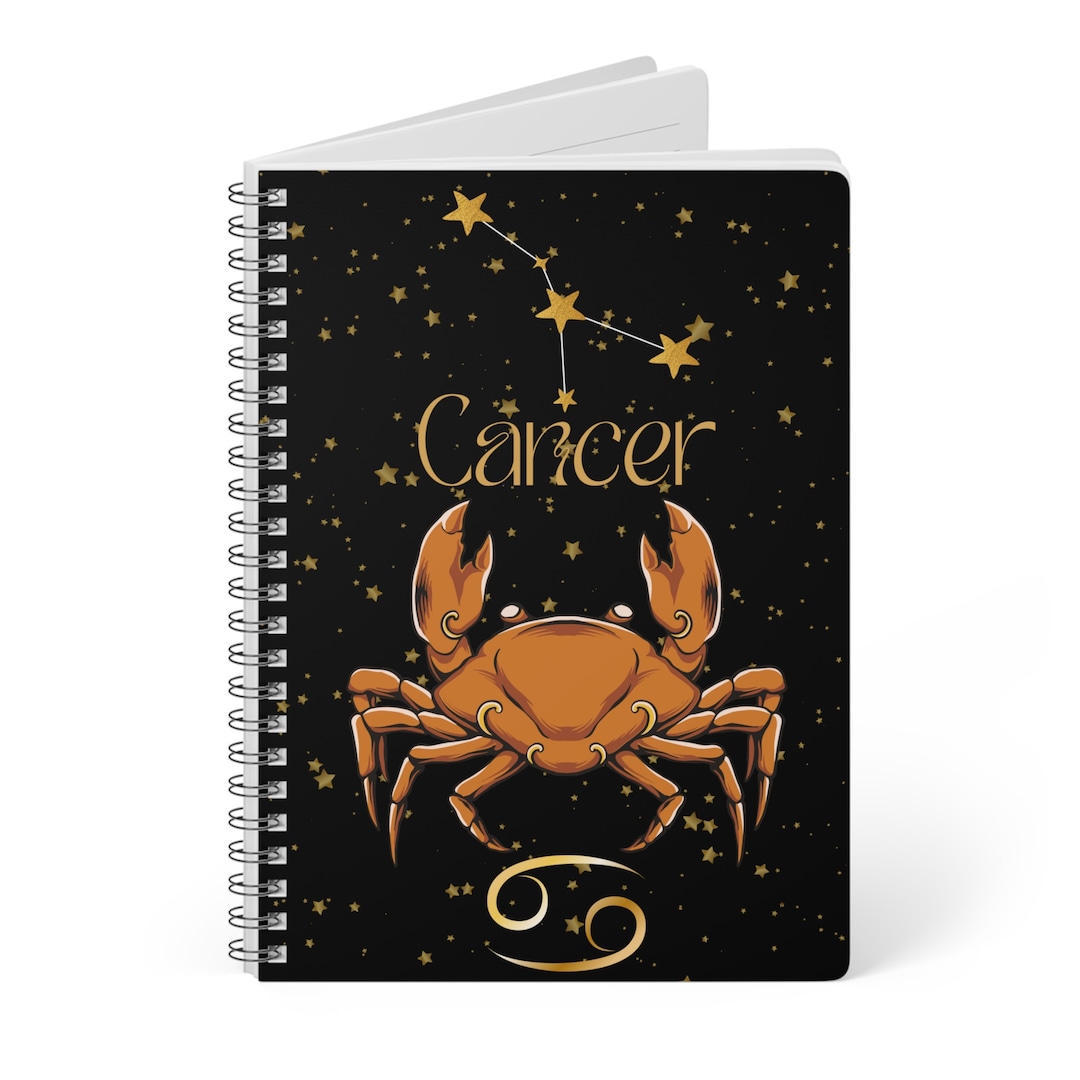 Spiral Notebook Softcover Notebook Zodiac Sign Cancer Astrology ...