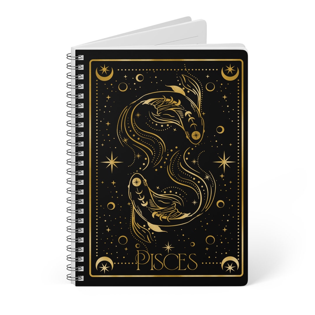 Spiral Notebook Softcover Notebook Zodiac Sign Pisces Astrology ...