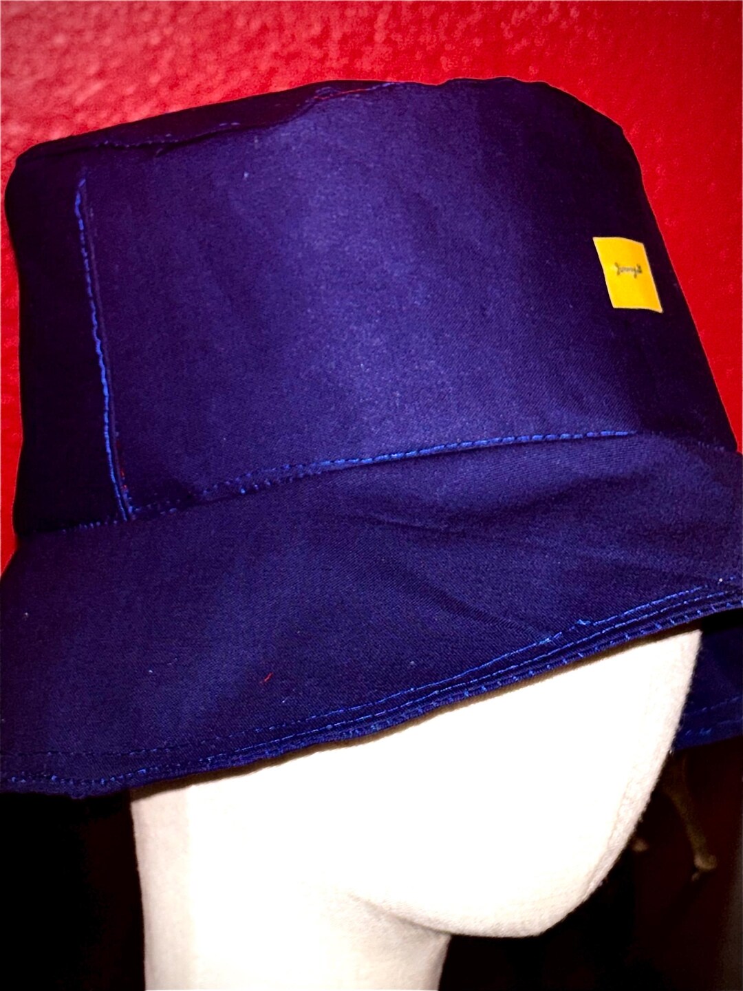 Navy Blue Bucket/ Red Satin Finish - Etsy