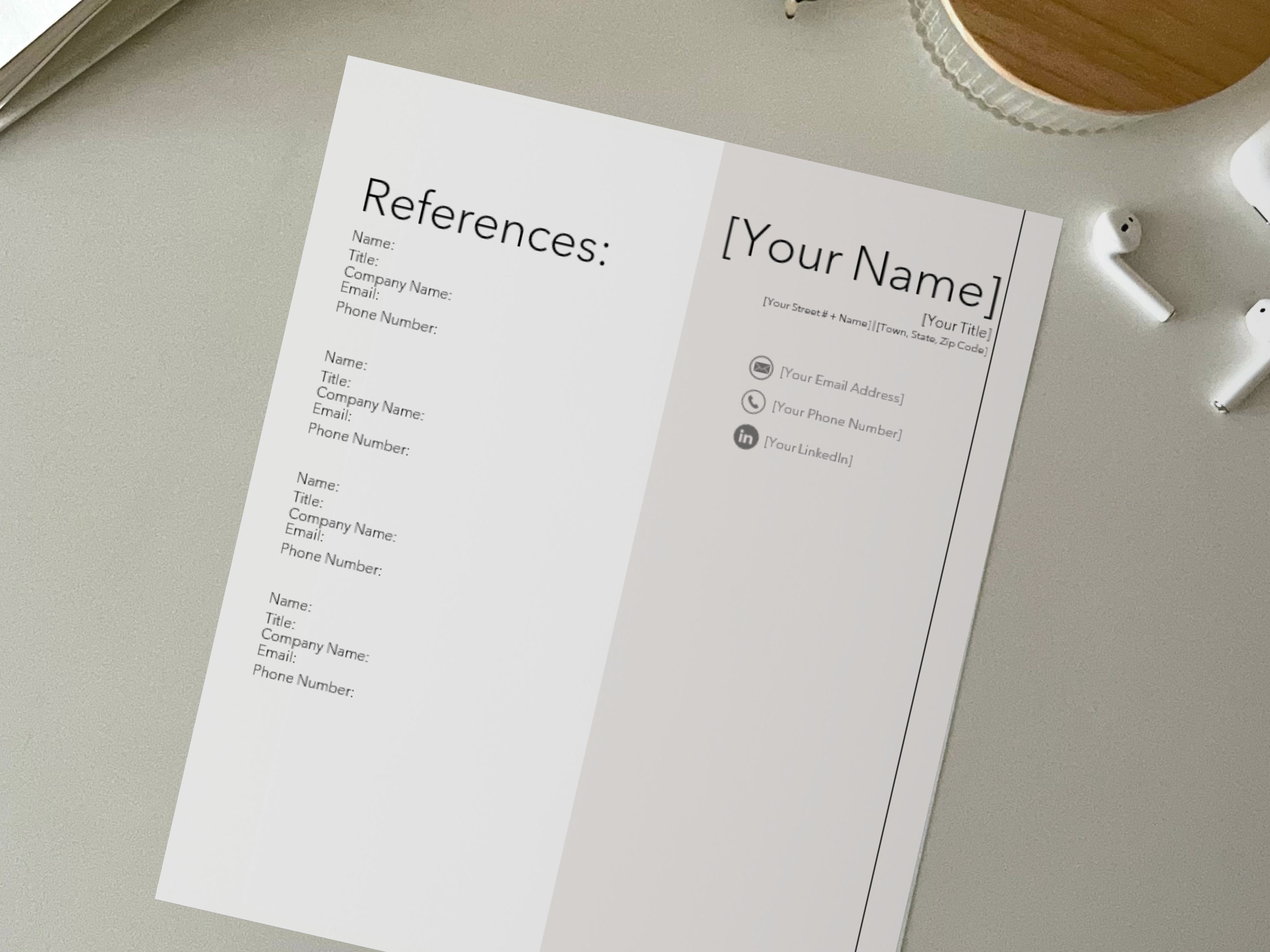 Minimalist Resume Template Package, Cover Letter, With Sample, Free ...