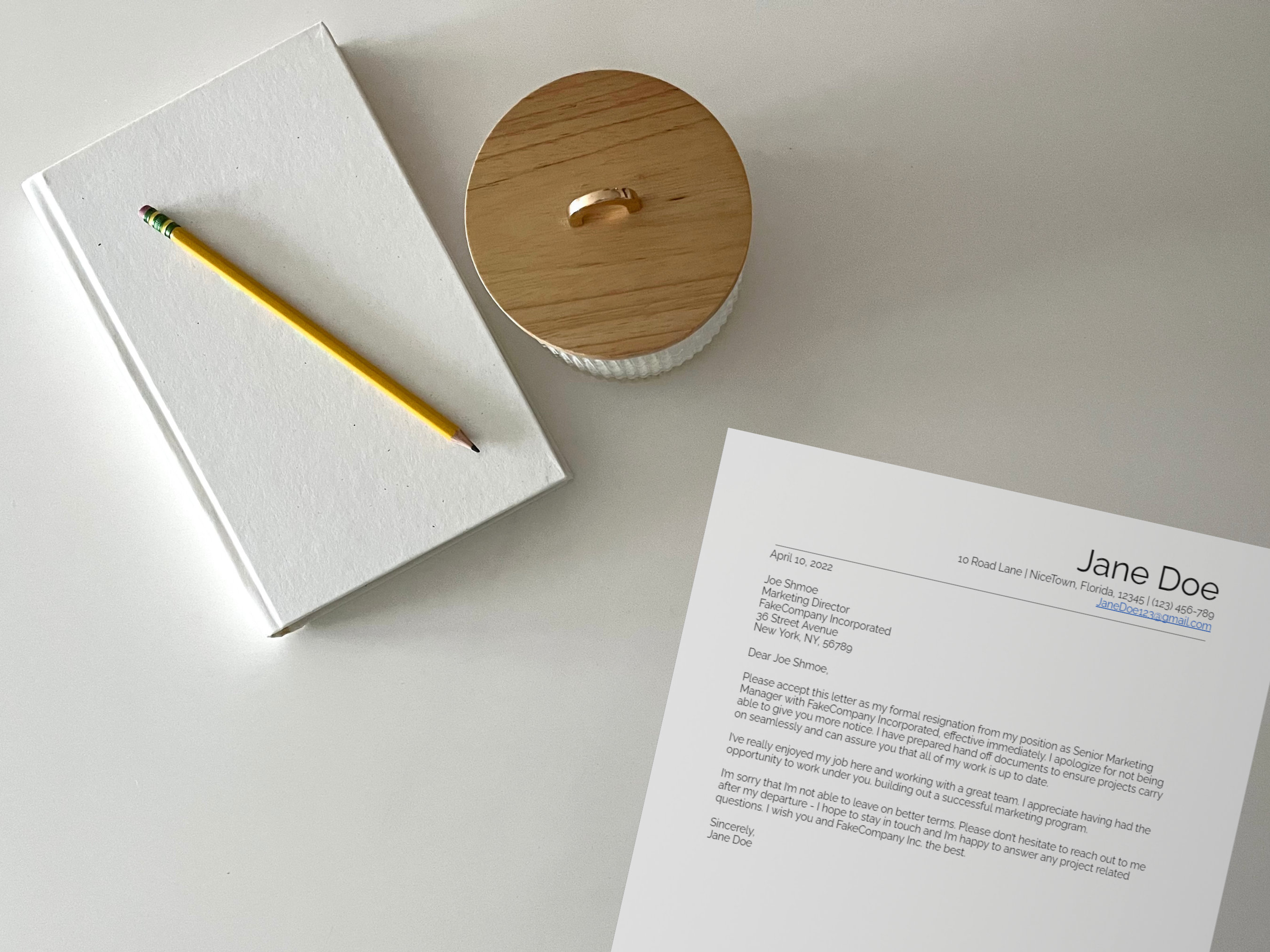 Immediate Resignation Letter Template Instant Download Editable