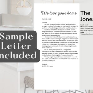 Editable Home Love Letter to the Seller, House Offer, With Example - Etsy