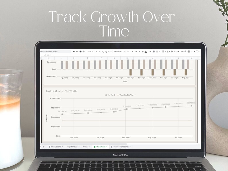 Net Worth Tracker Spreadsheet Google Sheets, Multi Year, Assets and ...