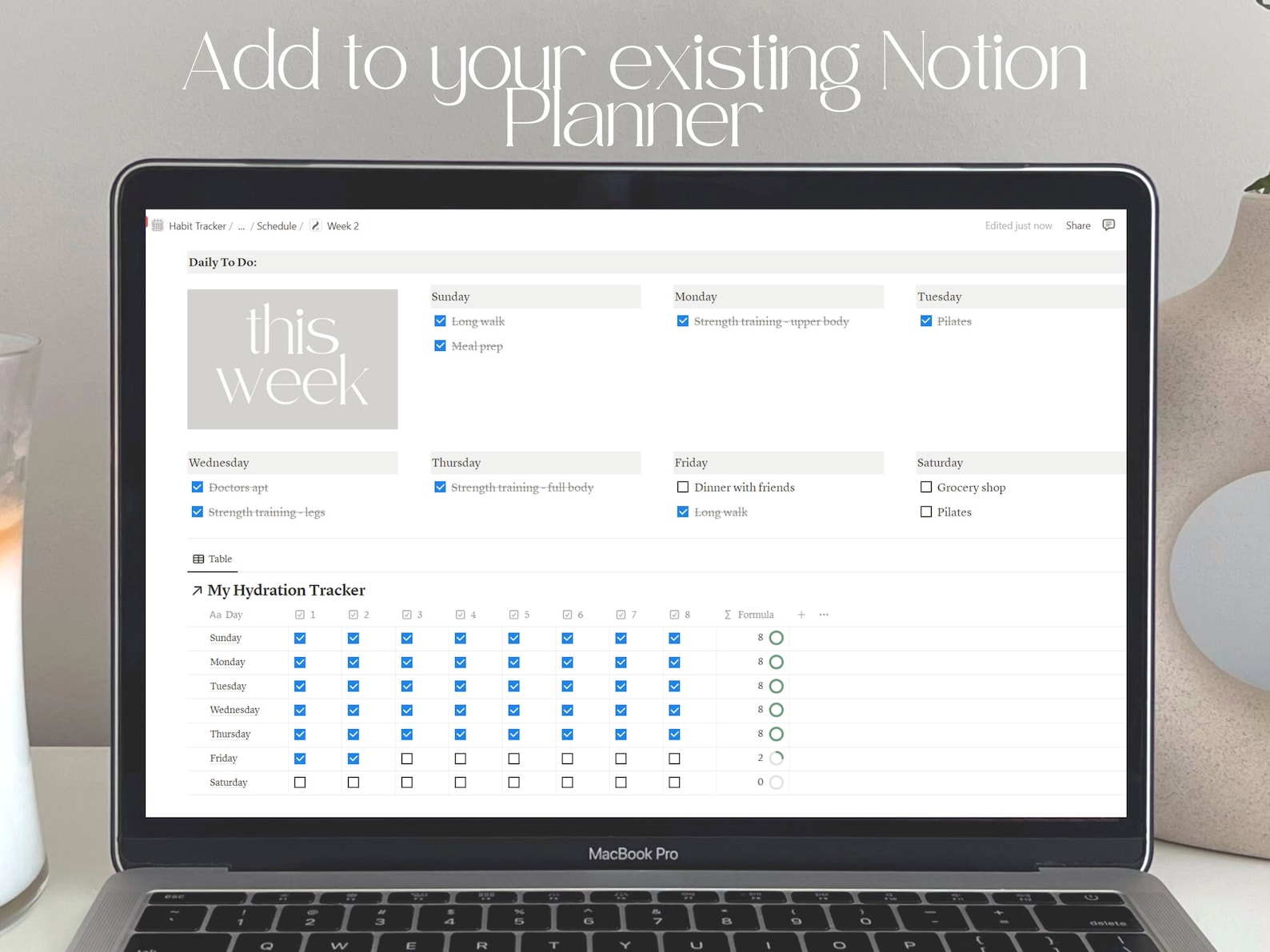 Water Tracker Notion Template - Etsy