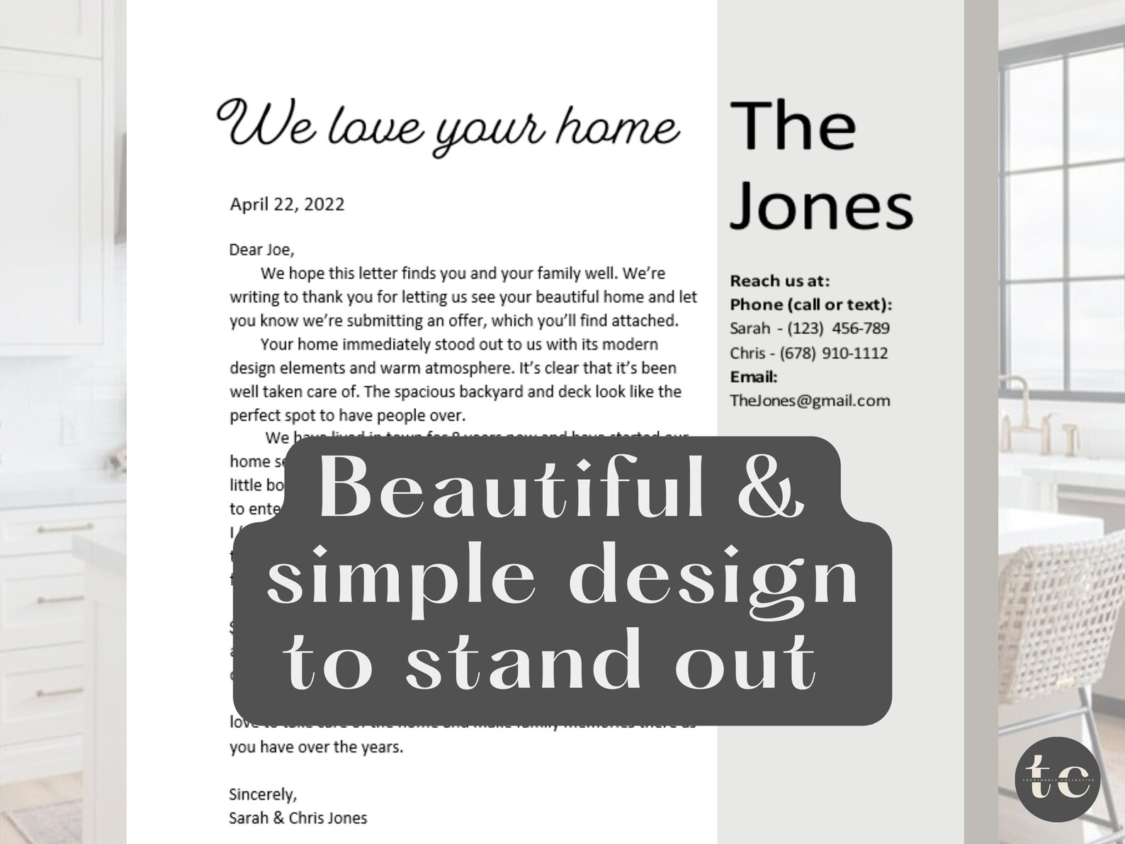 Editable Home Love Letter to the Seller, House Offer, With Example - Etsy