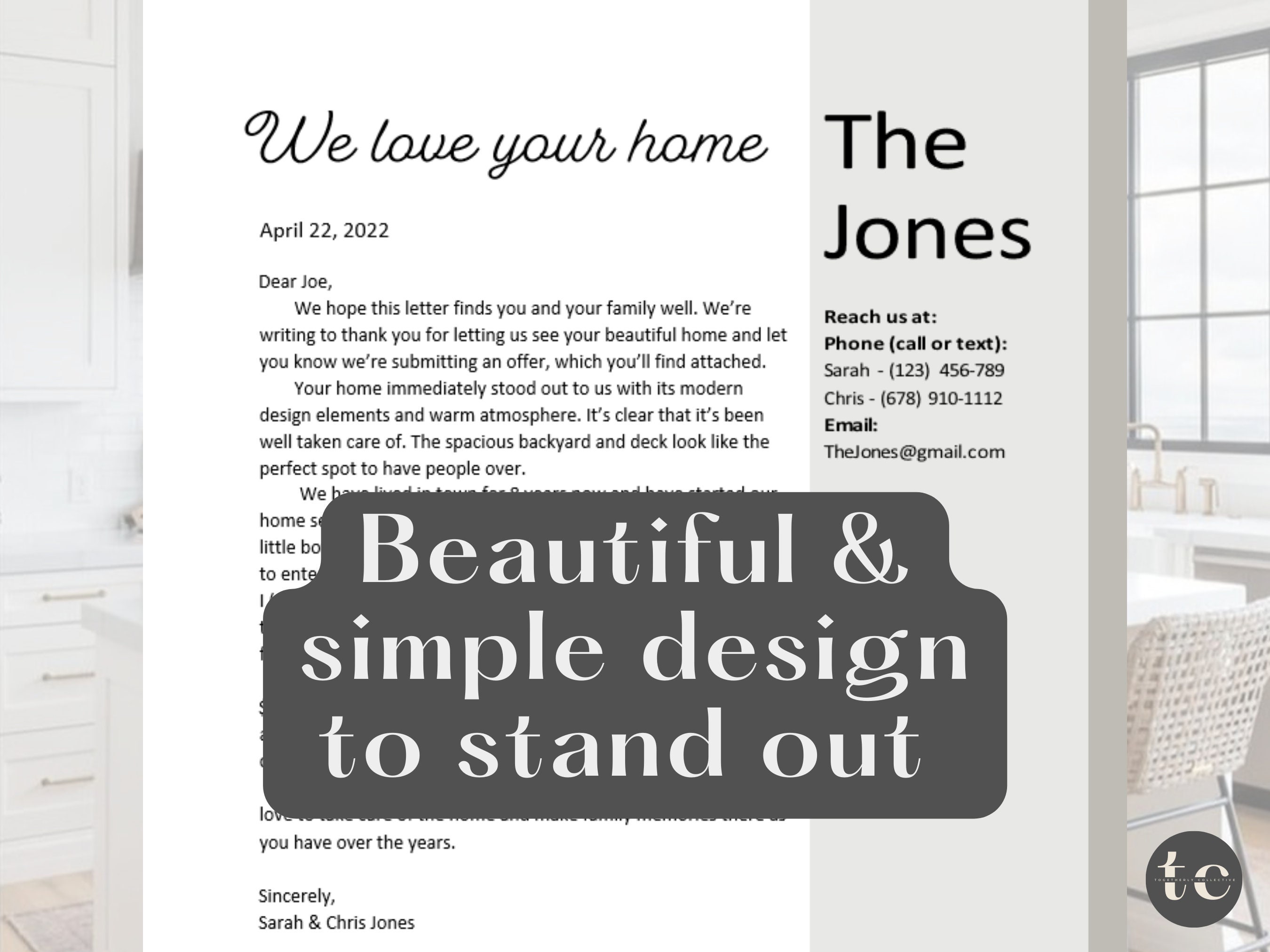 Editable Home Love Letter to the Seller, House Offer, With Example - Etsy