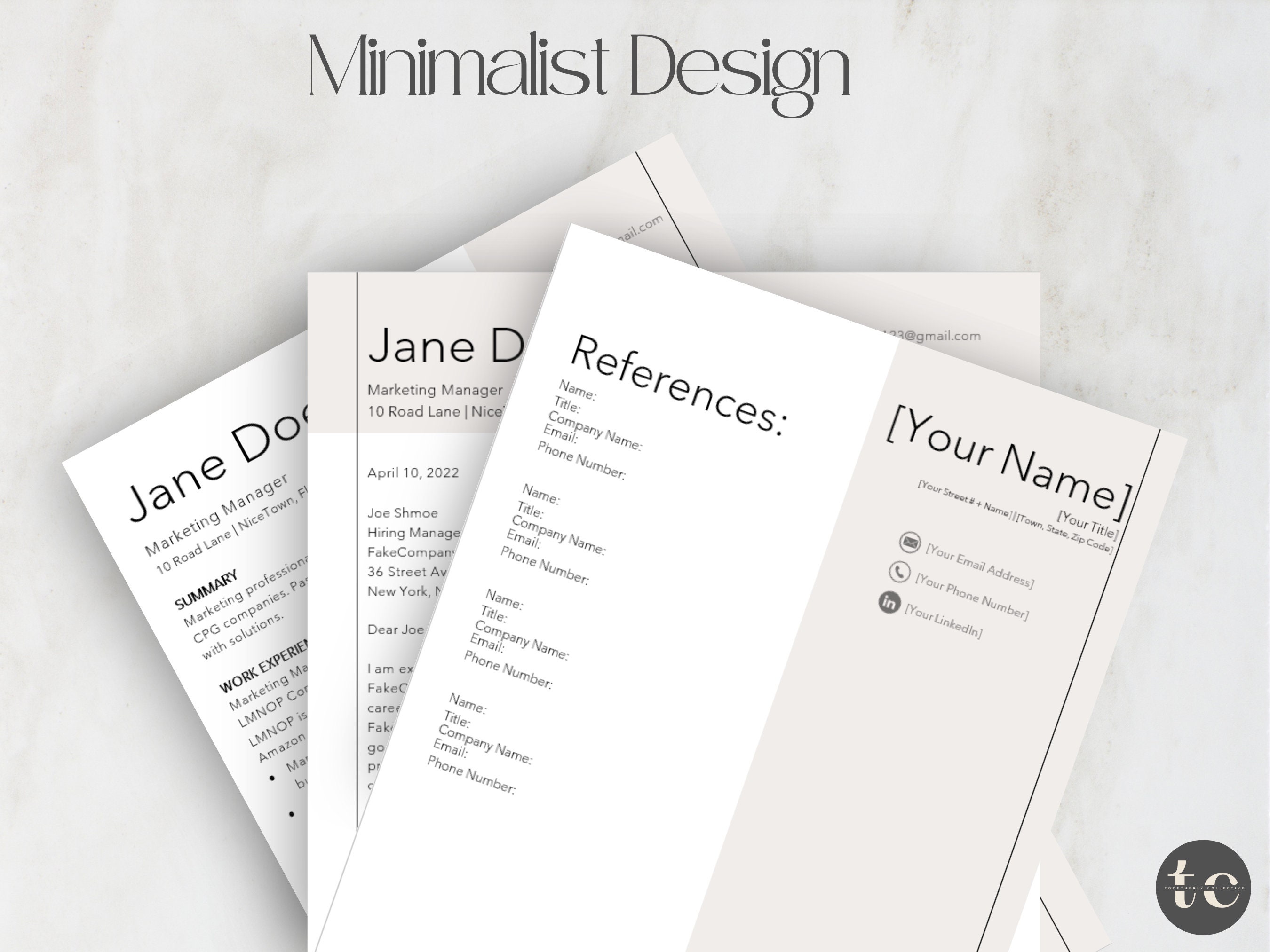 Best Modern Resume Bundle, Cover Letter Template, Bonus References List ...