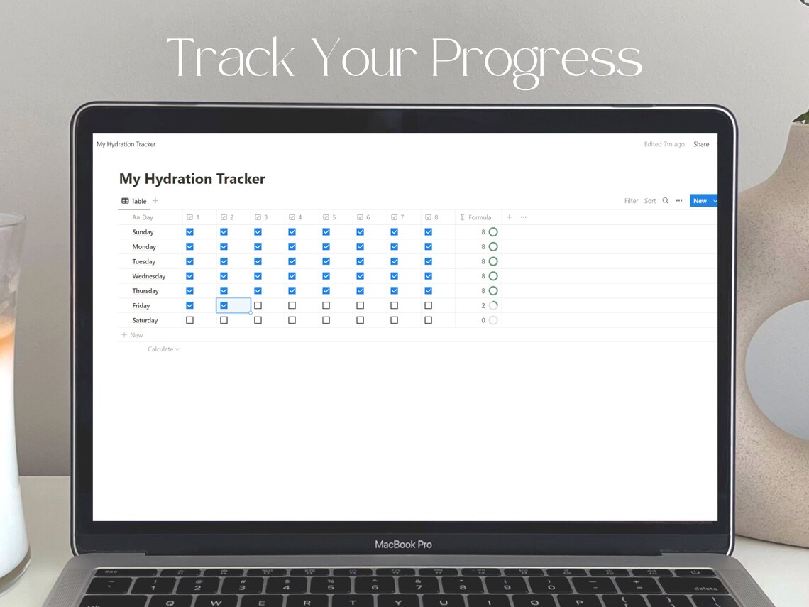 Water Tracker Notion Template - Etsy