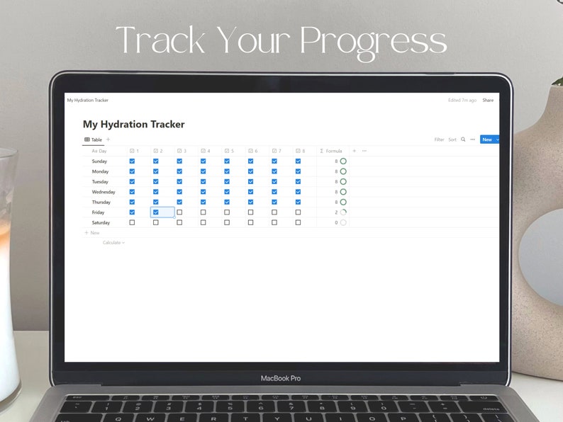 Water Tracker Notion Template - Etsy