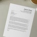Minimalist Cover Letter Template, Sample Cover Page, CV, Editable ...