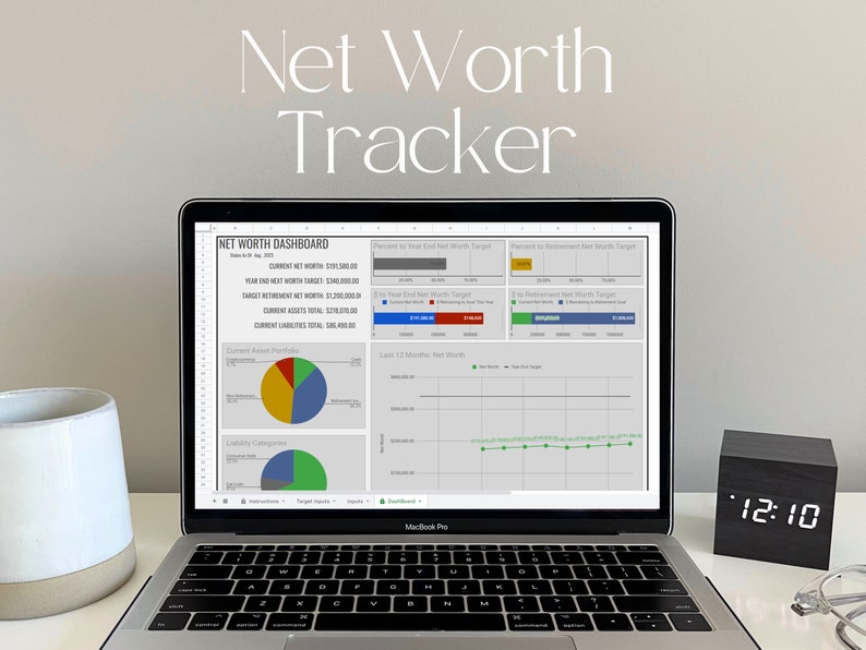 Net Worth Dashboard, Finance Tracker, and Debt Tracker - Etsy