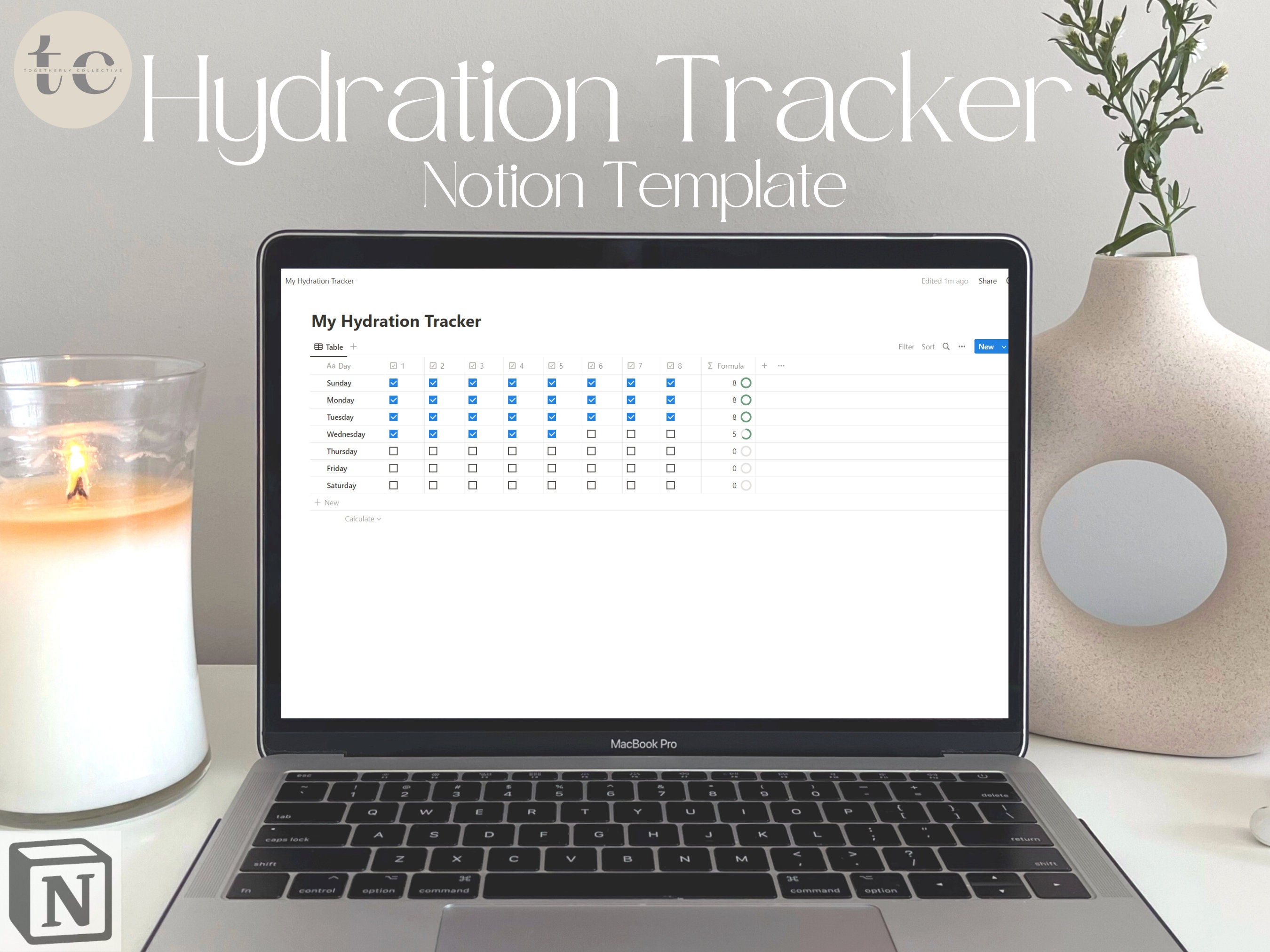 Water Tracker Notion Template - Etsy
