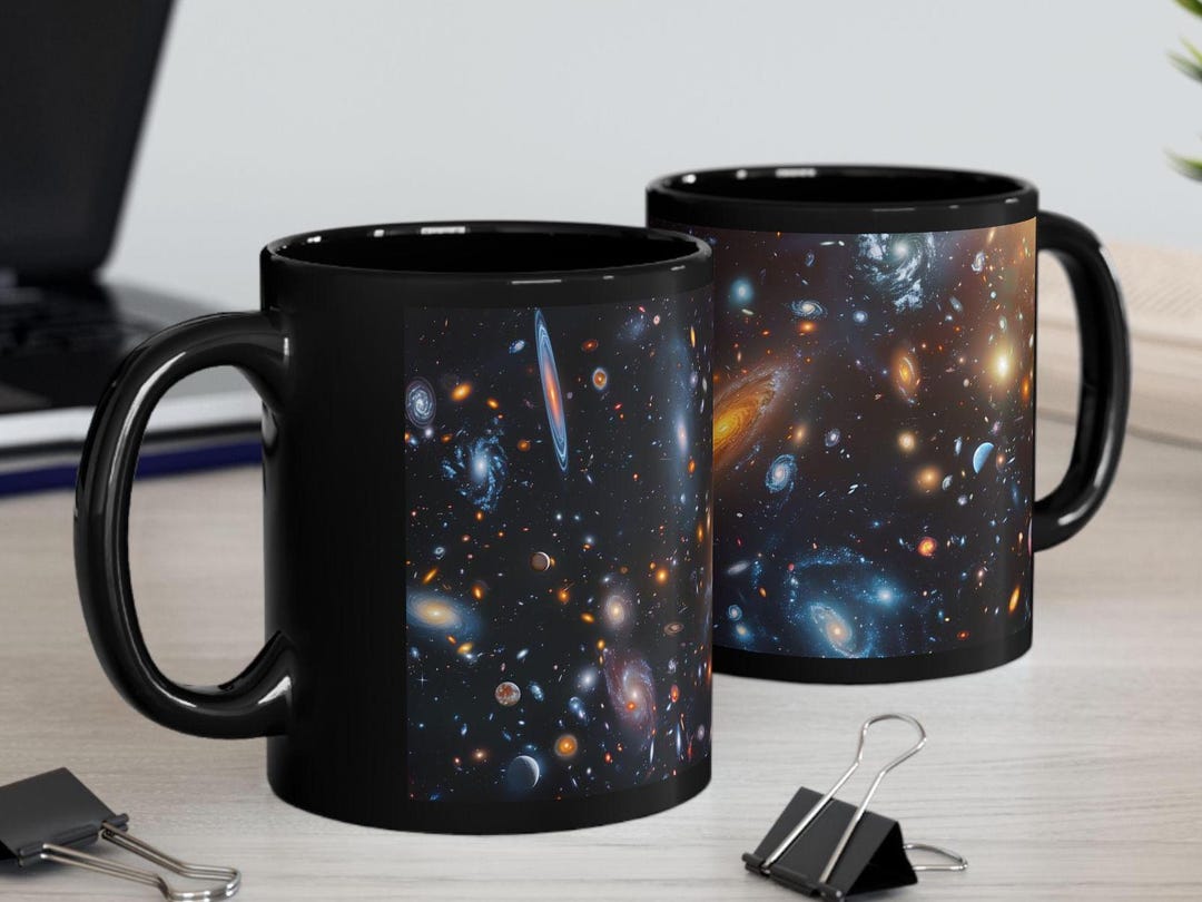 Black Galactic Mug, Space Travel, Space Mug, Space Travel, Galaxy Mug ...