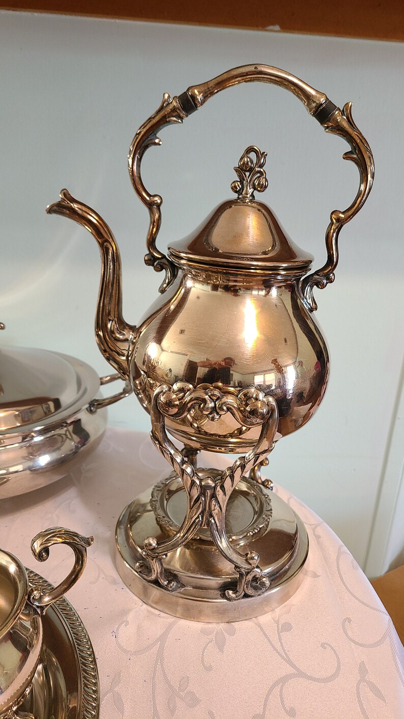 Rare to Find Vintage Sheridan Silverplated Complete Set Tilting Teapot ...