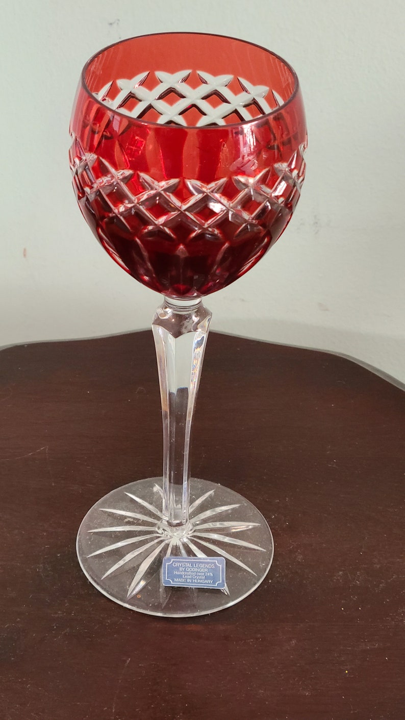 Legends by Godinger Handcrafted Cut to Clear Lead Crystal Red Wine ...