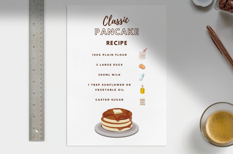 Classic Pancake Recipe - Etsy Canada