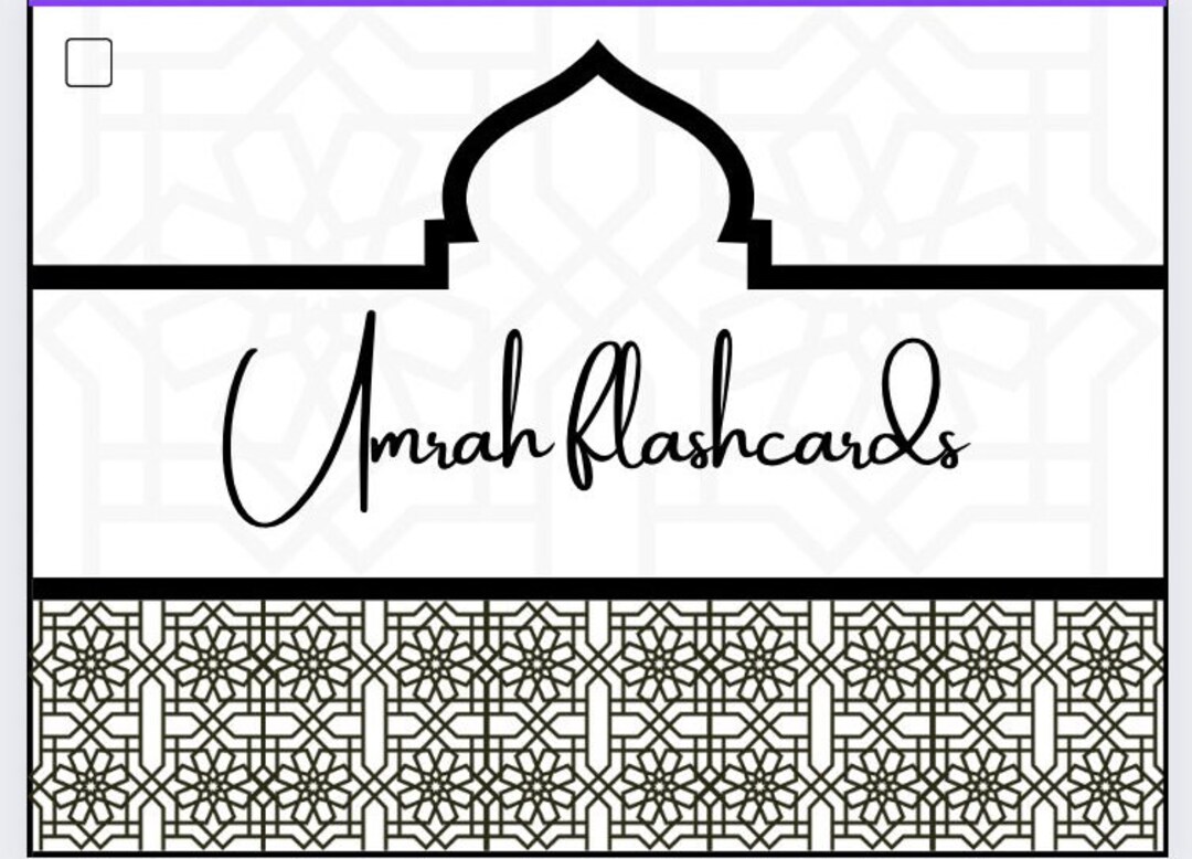 Umrah Flash Cards PDF - Etsy