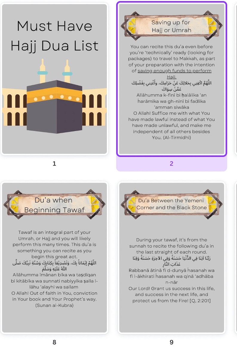 Must Have Hajj Dua List - Etsy