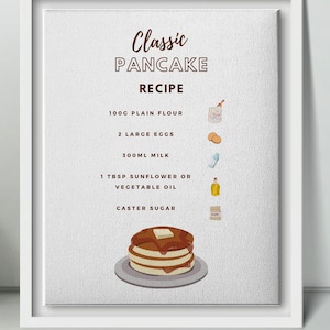 Classic Pancake Recipe - Etsy