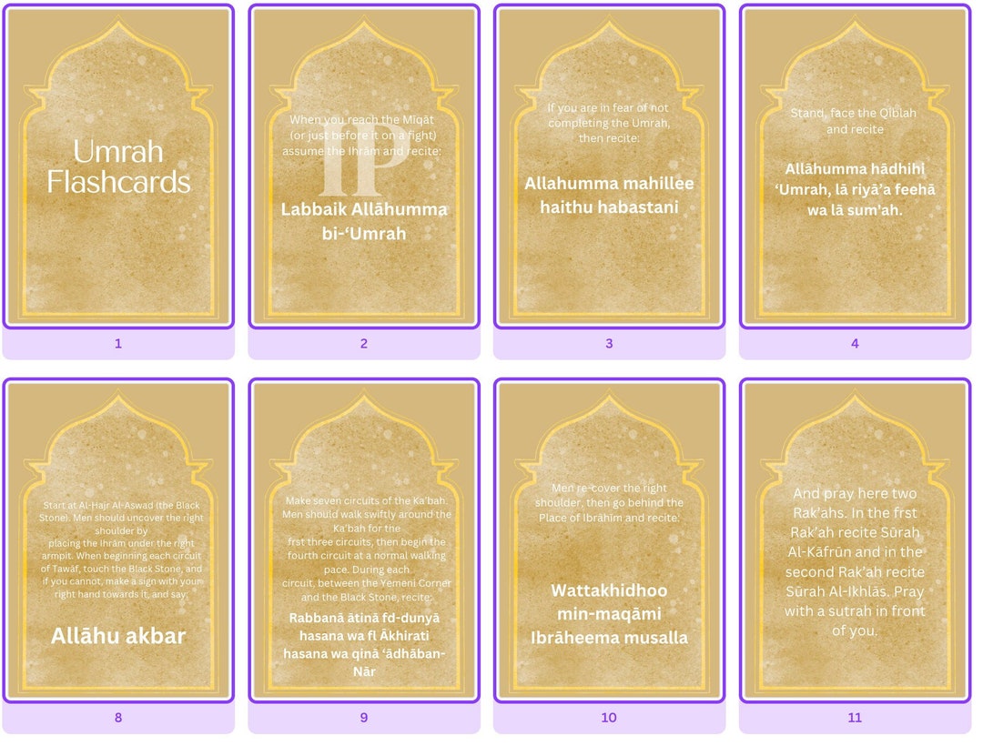 Umrah Flash Cards - Etsy