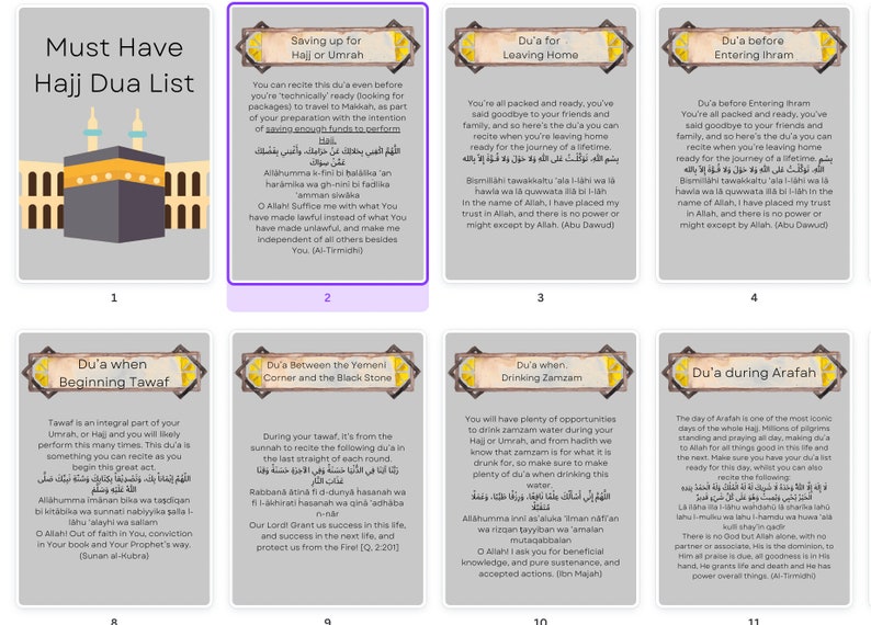 Must Have Hajj Dua List - Etsy