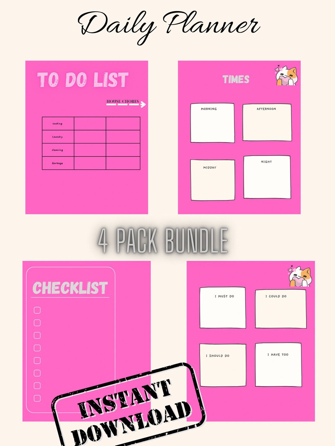 Daily to Do List Planner ,printable & Editable to Quickly Expedite All ...