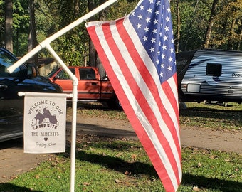 Rotating PVC Flag Pole Lawn or Campground - Etsy