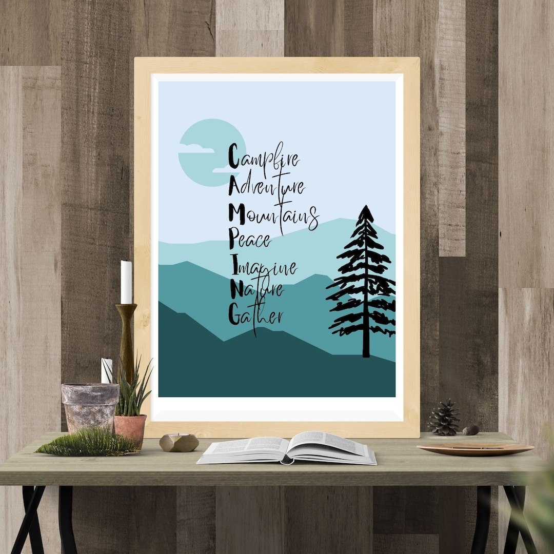 CAMPING Printable Art Download Only Camper RV Wall Art for Camper ...