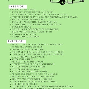 Complete RV Camper Printable Checklist Set Packing List, Shopping List ...