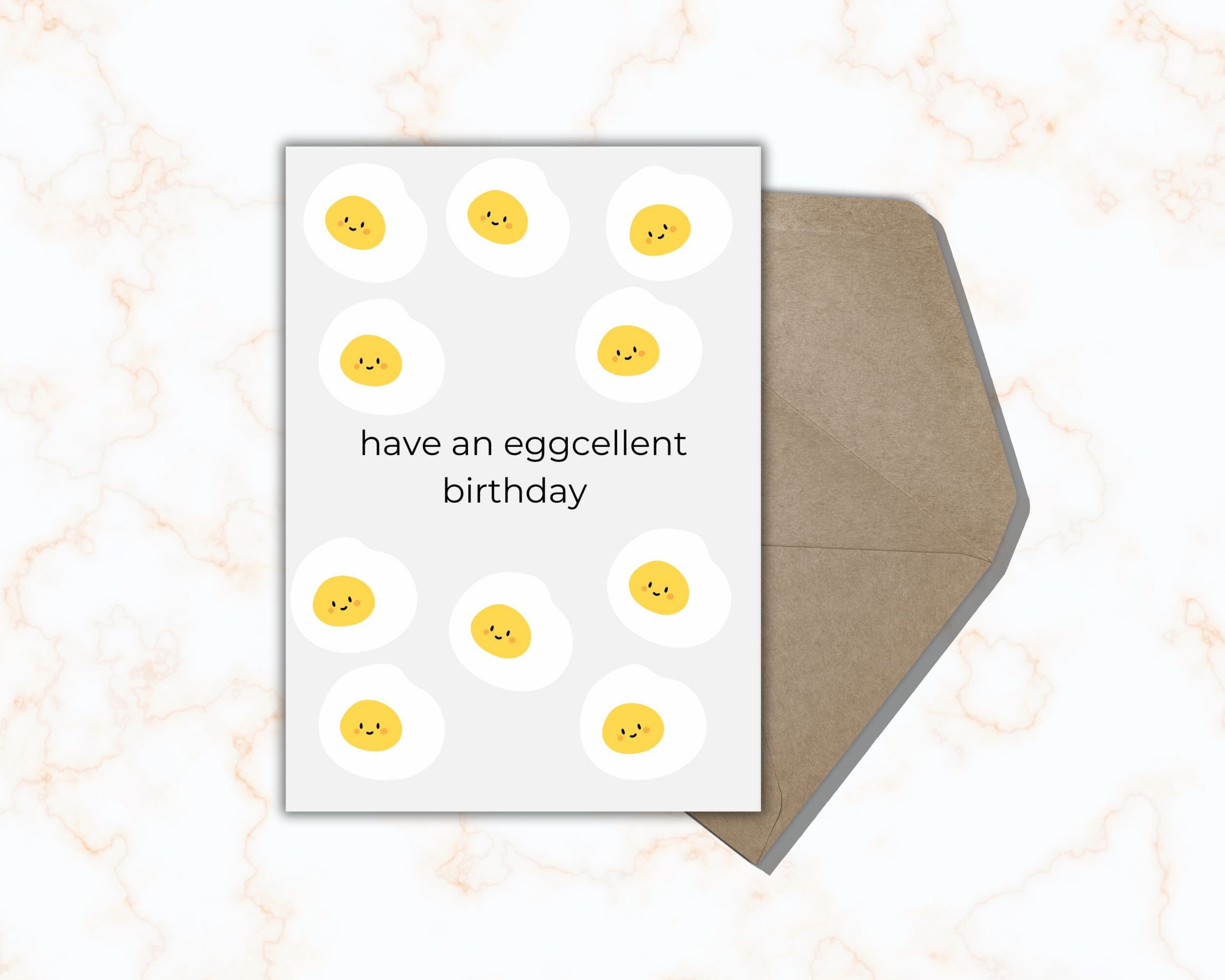 Egg Birthday Card, Birthday Card, Breakfast Birthday Card, Card, Funny ...