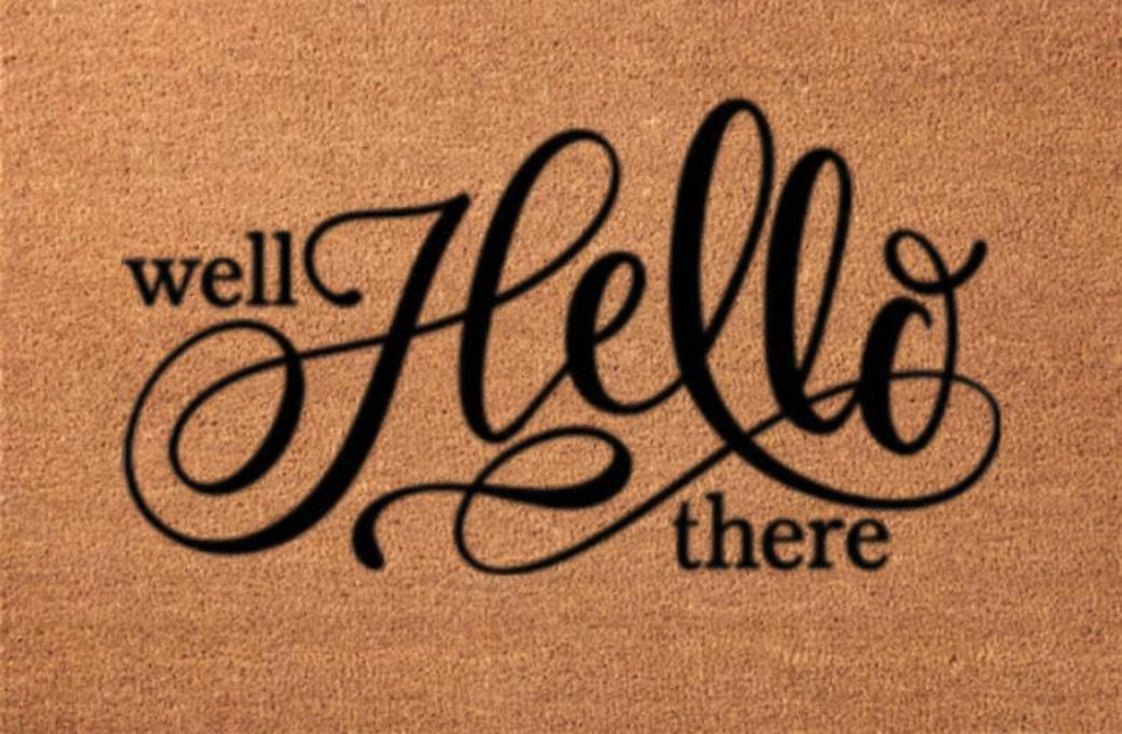 Cute Unique "well Hello There" Coir Doormat – Fun & Friendly Welcome ...