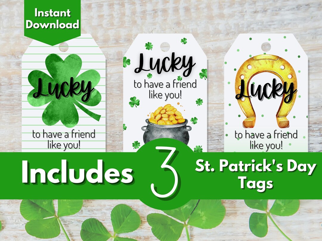 St Patricks Day Tags Students Printable - 3 Fun Designs - St Patricks ...