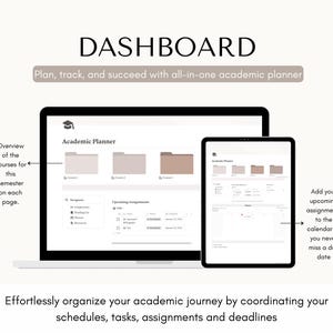 Notion Academic Planner Template, Digital Student Organizer for Classes, Assignments, Study ...