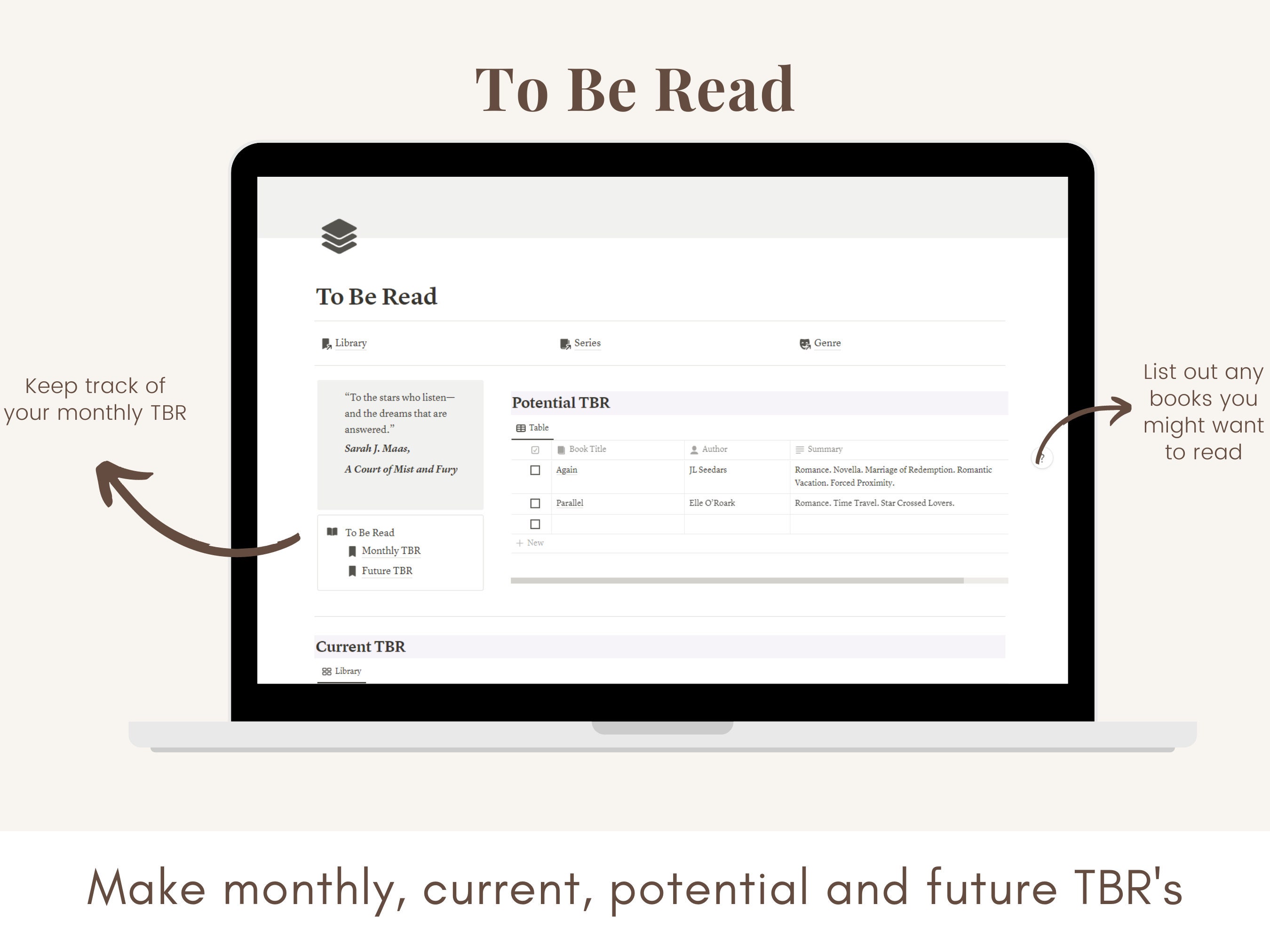 Reading Journal Notion Template, Notion Dashboard for Books, Book Tracker, Notion Template ...