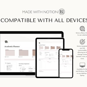 Notion Academic Planner Template, Digital Student Organizer for Classes ...