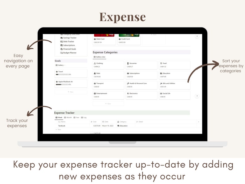 Notion Finance Tracker Template, Notion Budget, Income & Expense ...