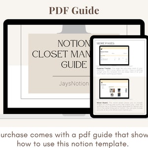 Closet Manager Notion Template, Notion Template Wardrobe Manager ...