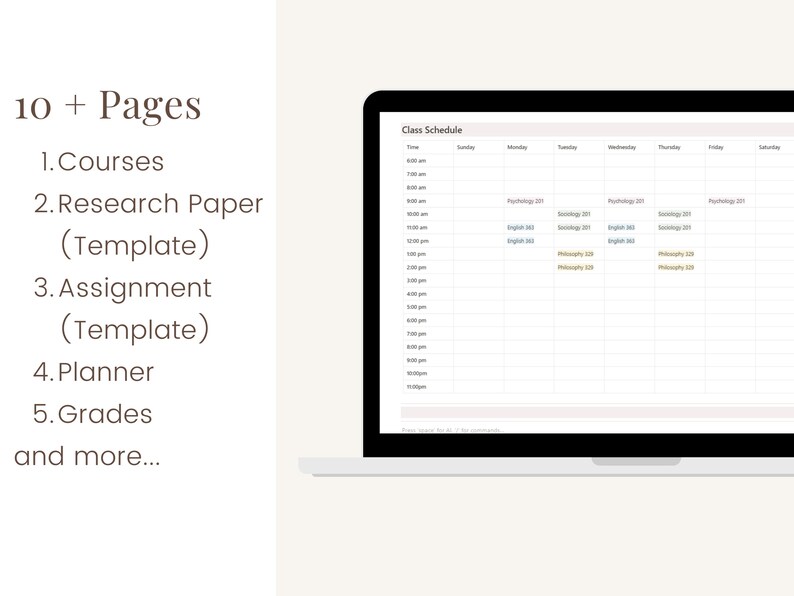 Notion Student Planner Template Academic Planner Assignment Etsy Notion Student Planner Template Academic Planner Assignment Etsy