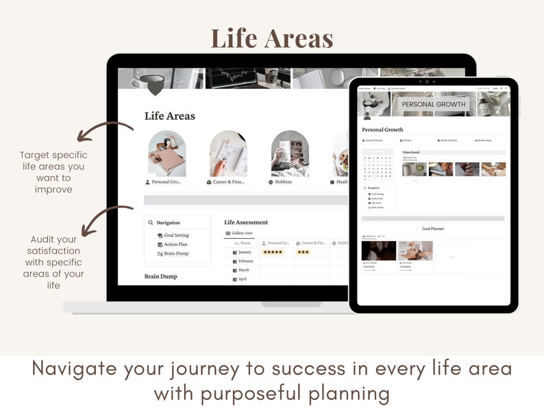 2024 Goal Planner Notion Template, Goal Progress Tracker, Daily Habit ...