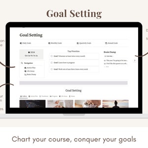 2024 Goal Planner Notion Template, Goal Progress Tracker, Daily Habit Tracker, Digital Planner ...