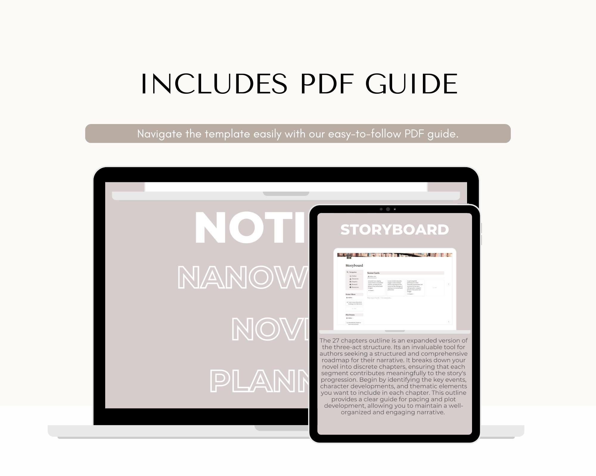 Notion Template Nanowrimo Novel Planner for Writers, Creative Writing ...