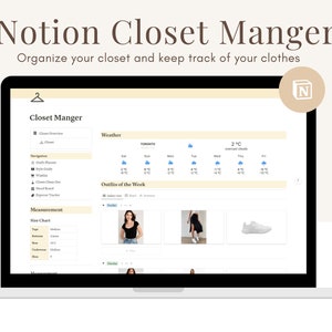 Closet Manager Notion Template, Notion Template Wardrobe Manager ...