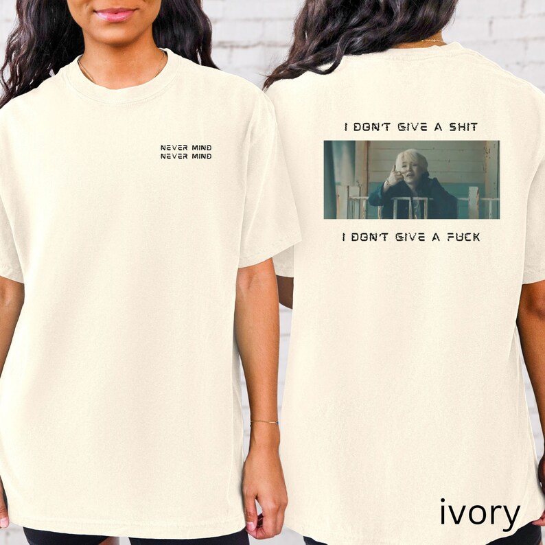 Yoongi Middle Finger BTS Suga Nevermind Comfort Colors - Etsy