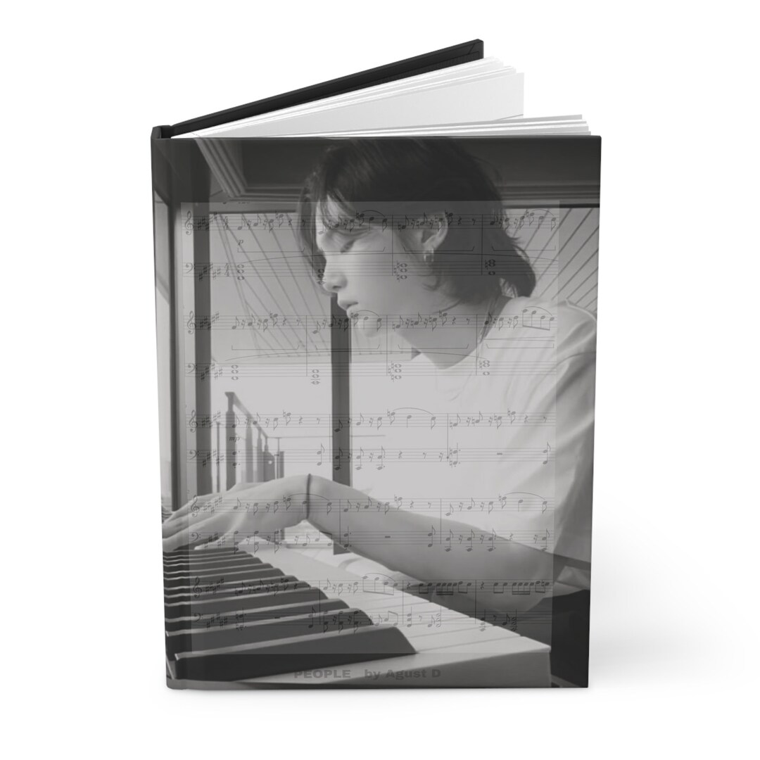 Min Yoongi Suga Agust D Playing Piano Hardcover Journal Option to ...