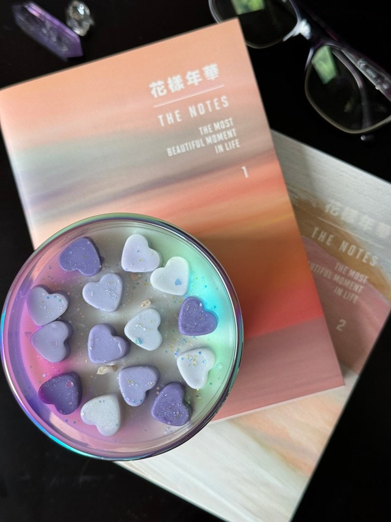 BTS ARMY Candle Cute Purple Hearts Borahae Apobangpo Candle - Etsy