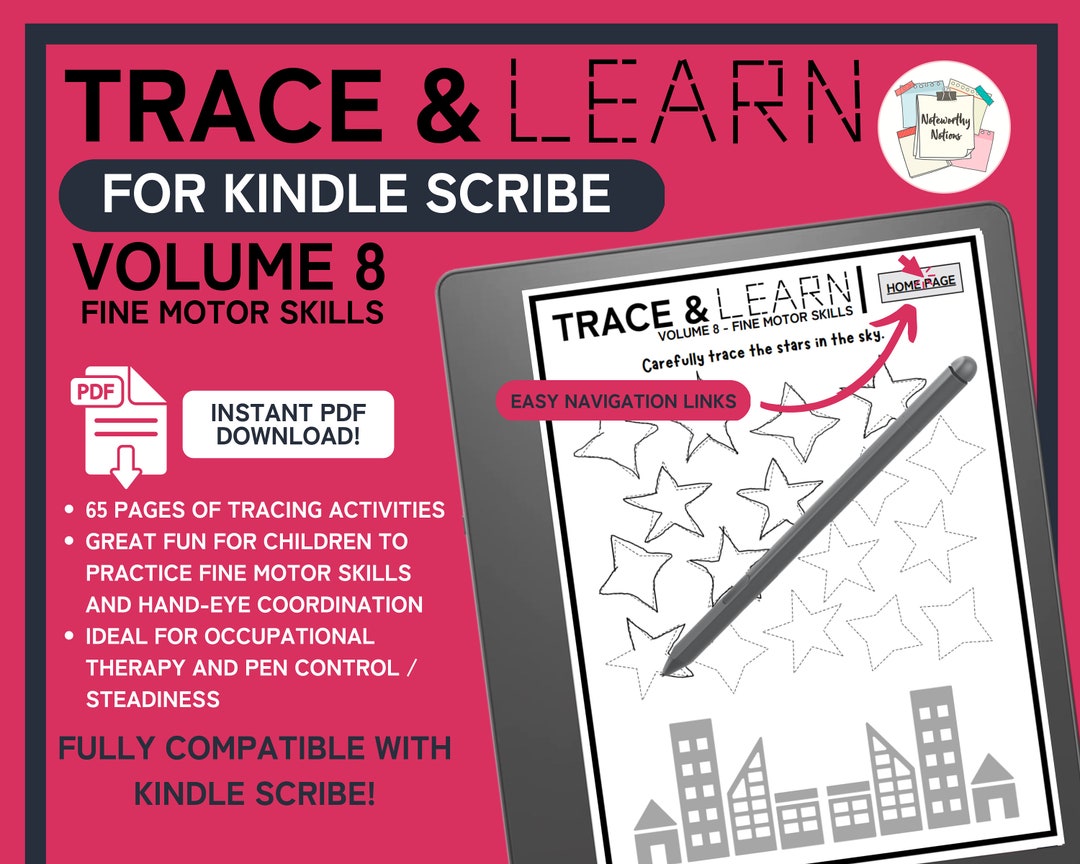 Kindle Scribe Trace and Learn Kids Book | Volume 8 - Fine Motor Skills ...