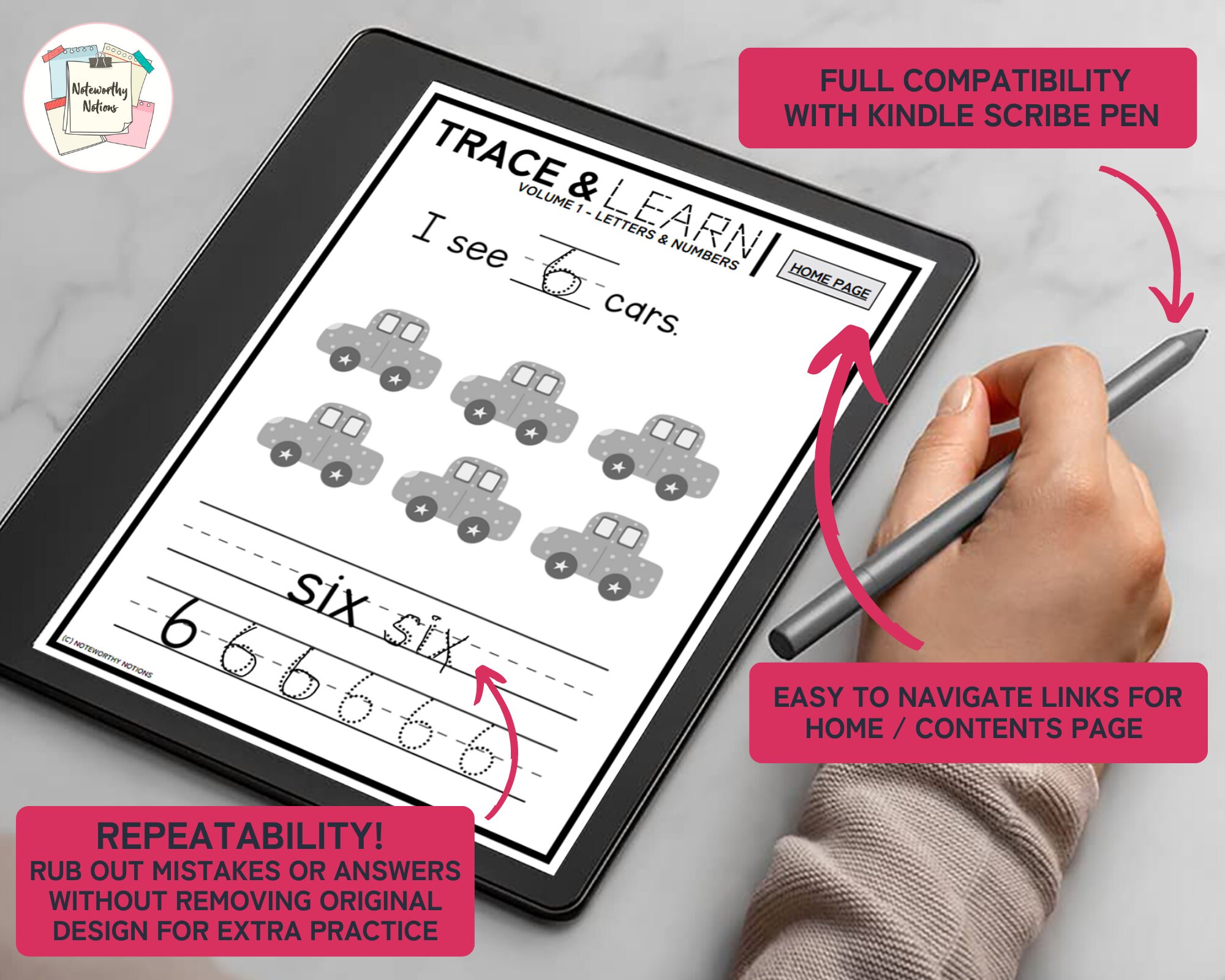 Kindle Scribe Trace and Learn Kids Book | Volume 1 - Letters & Numbers ...