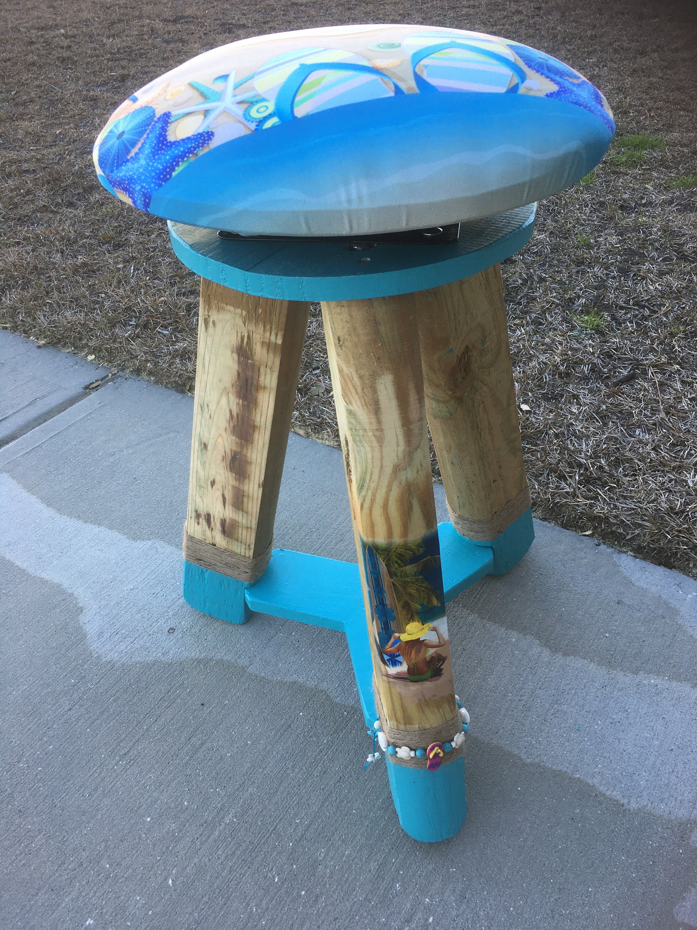 Beach Bar Stool Inspired by Tropical, Beach & Tiki Bar Stool Stylings ...