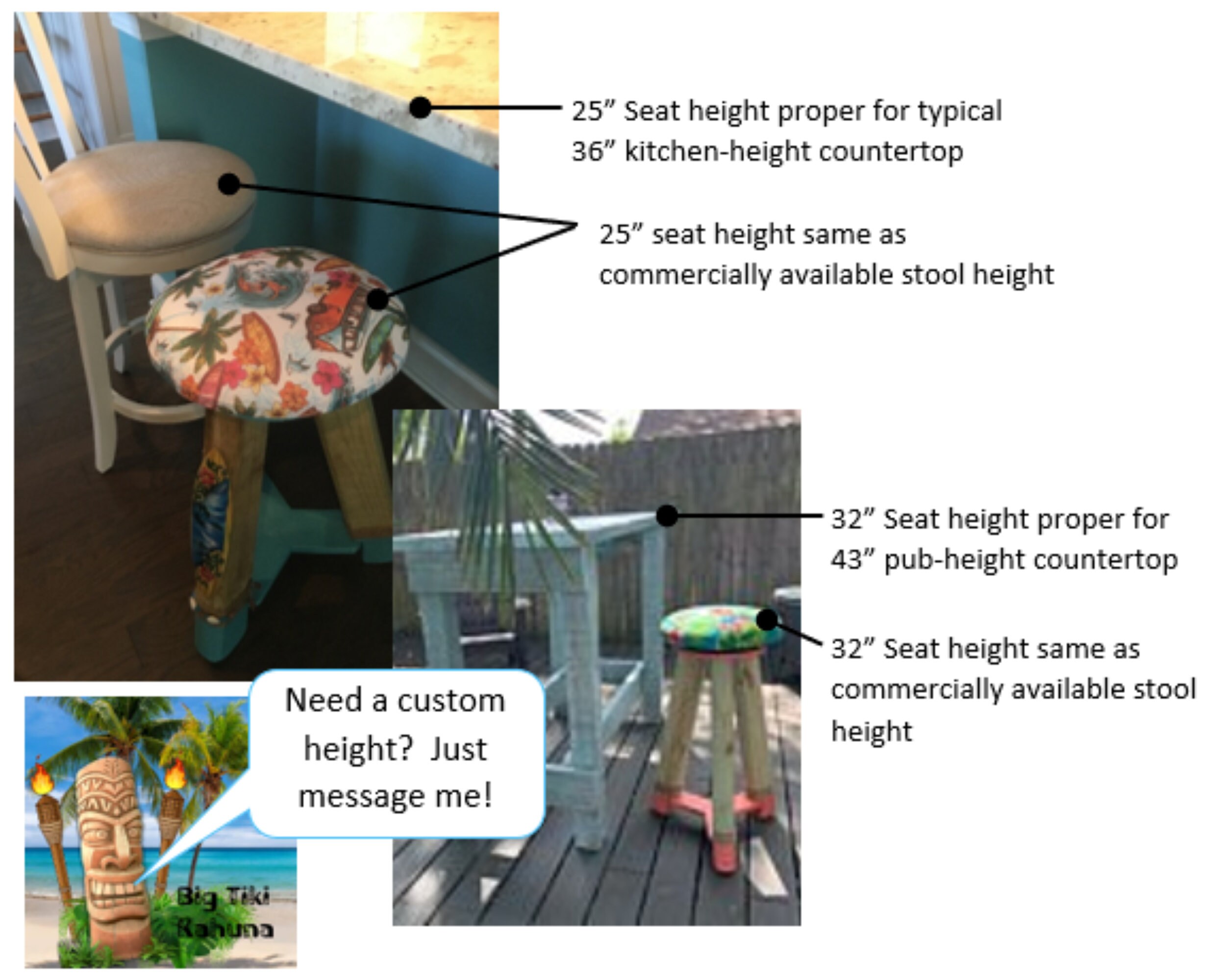 Beach Bar Stool Inspired by Tropical, Beach & Tiki Bar Stool Stylings ...