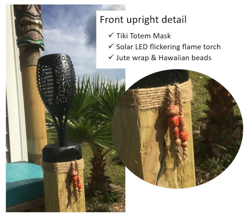 Tiki Bar With 2 Tiki-totem Bar Stools - Etsy